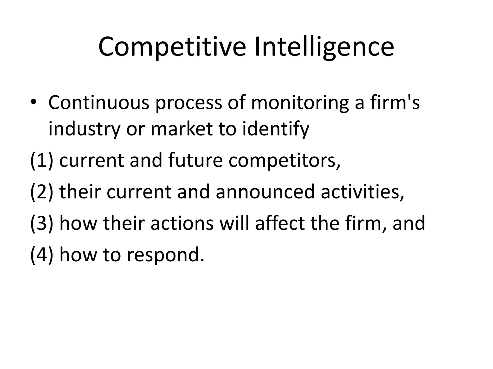 Competitive intelligence | PPT