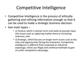 Competitive intelligence | PPT
