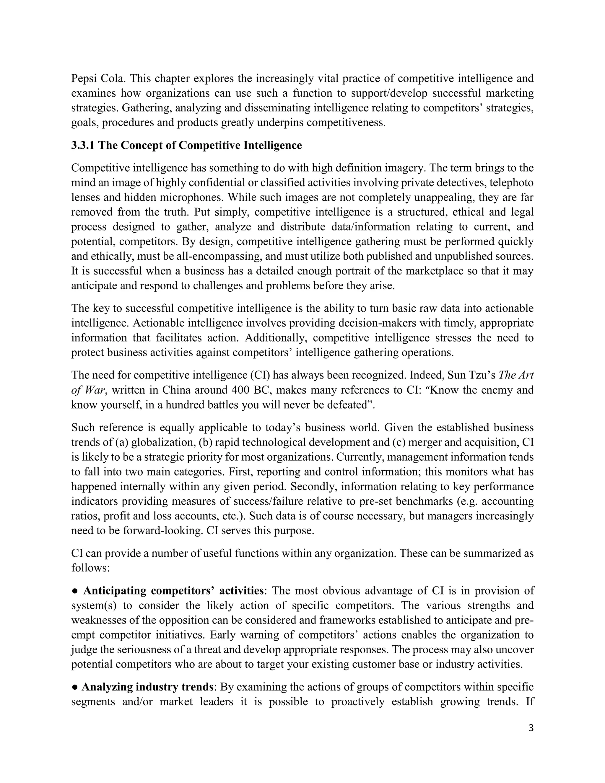 Competitive intelligence | PDF | Business Administration | Business