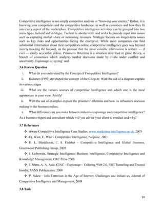 Competitive intelligence | PDF | Business Administration | Business