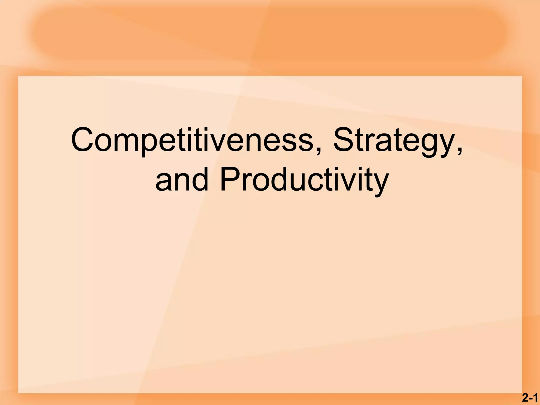 Competitiveness, strategy and productivity | PPT