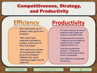 Competitiveness, strategy, productivity | PPTX
