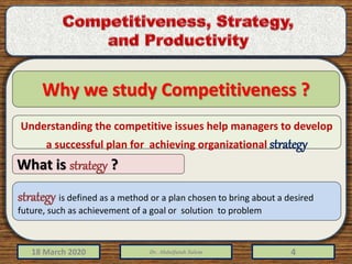 Competitiveness, strategy, productivity | PPTX