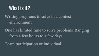 Competitive programming | PPTX