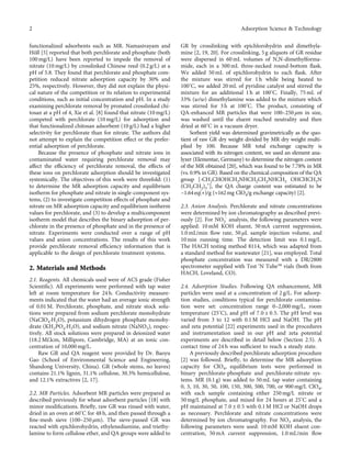 Competitive Removal of Perchlorate from Contaminated Water | PDF
