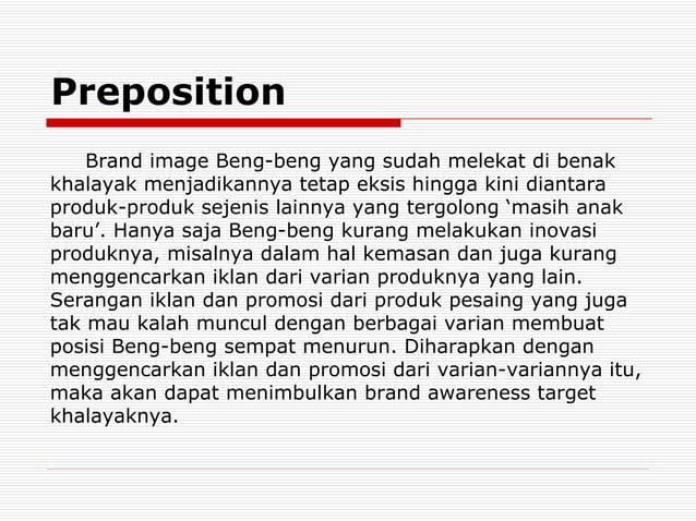 Competitive Review: Beng-Beng | PPT