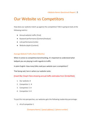 Competitive SEO Audit Template | PDF