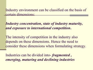Competitive strategies in different types of industries | PPT
