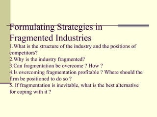 Competitive strategies in different types of industries | PPT