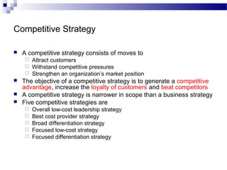 Competitive strategy | PPT