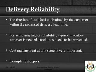 Competitive supply chain strategies lsm | PPT