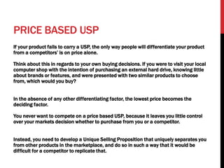 Competitor Advantage: Creating a Powerful USP | PPTX