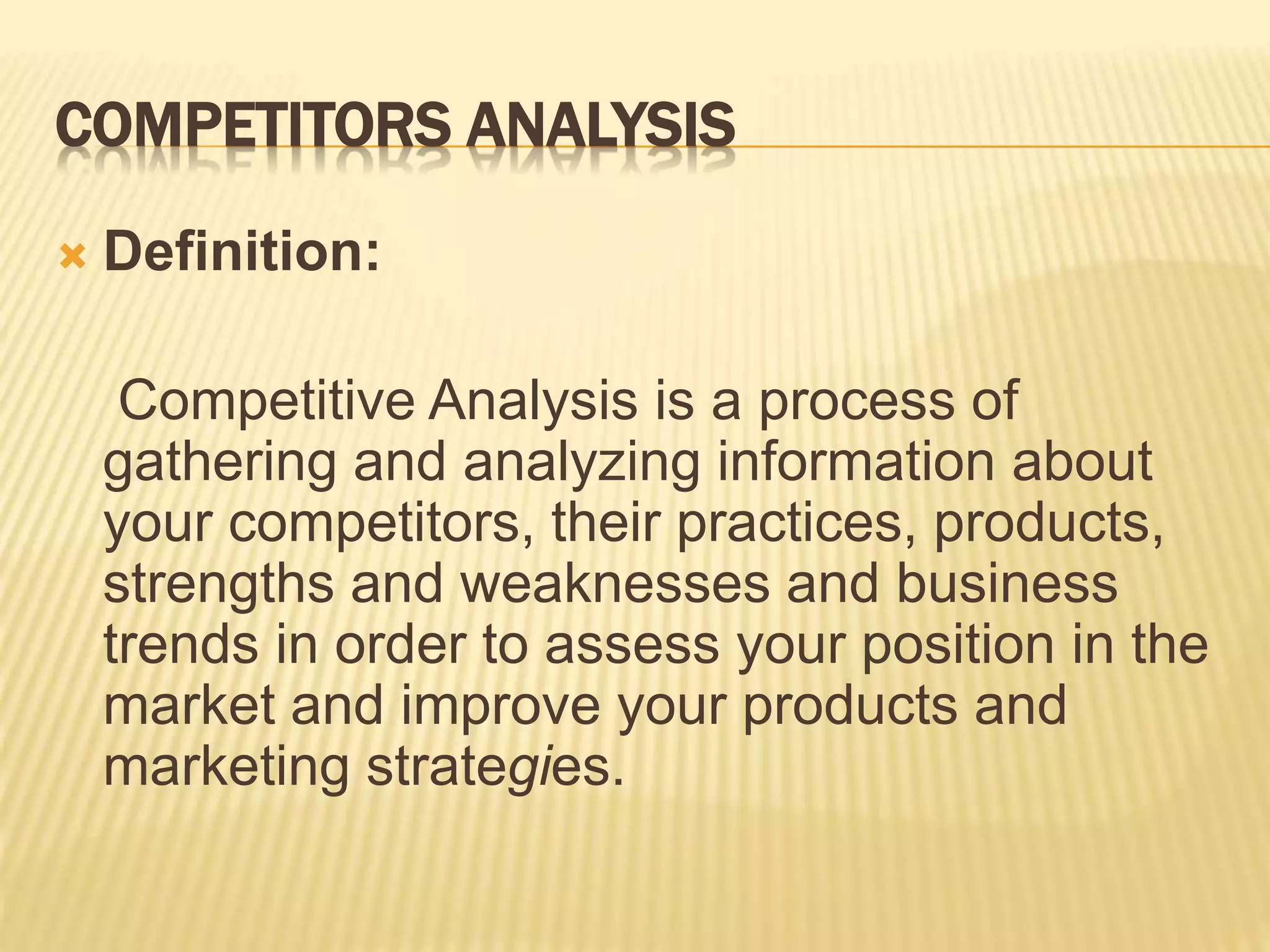 Competitor analaysis | PPTX