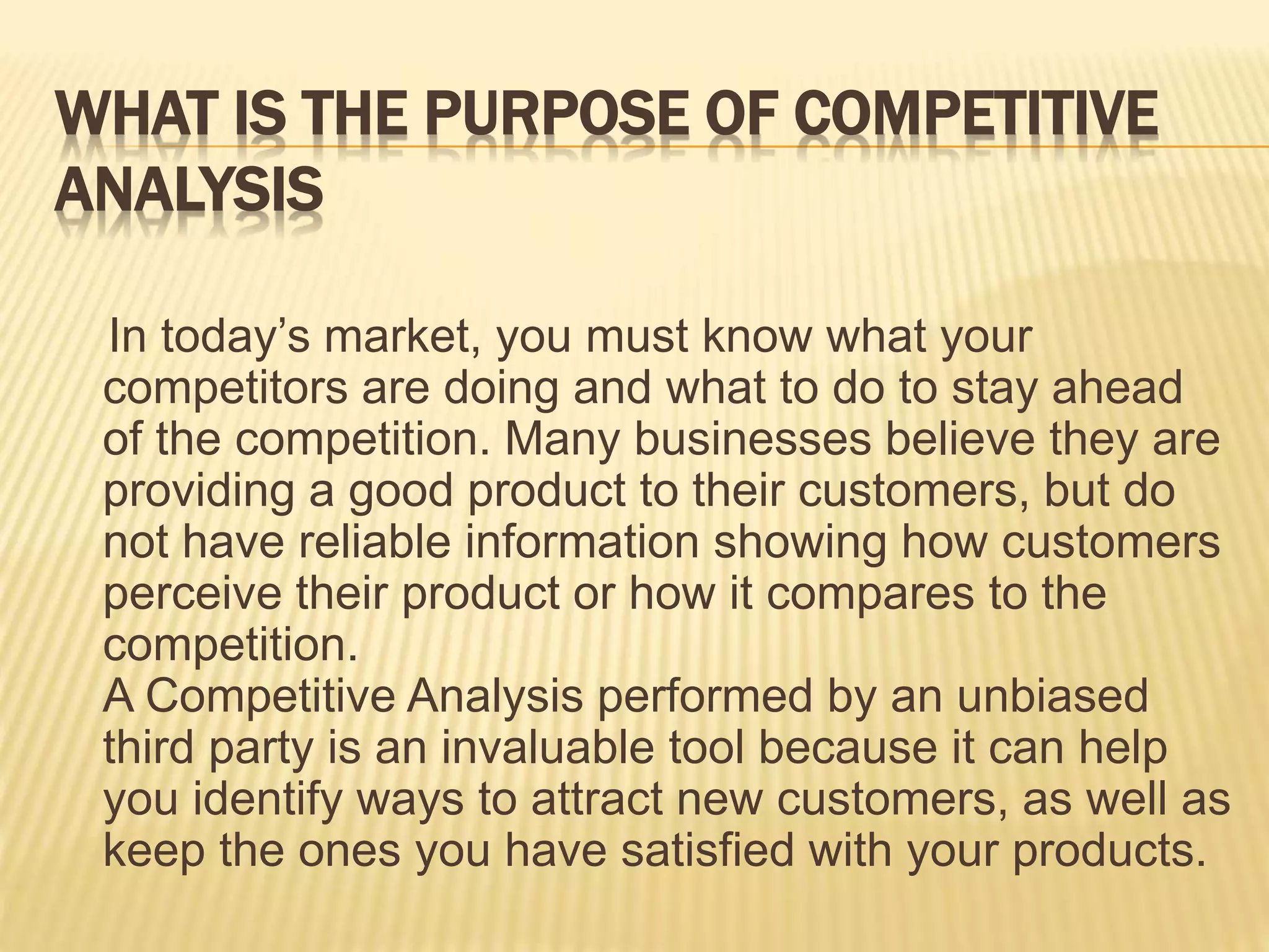 Competitor analaysis | PPTX