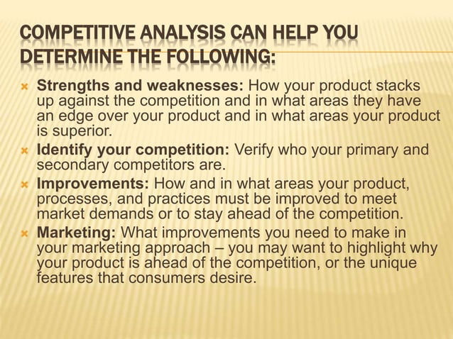 Competitor analaysis | PPT
