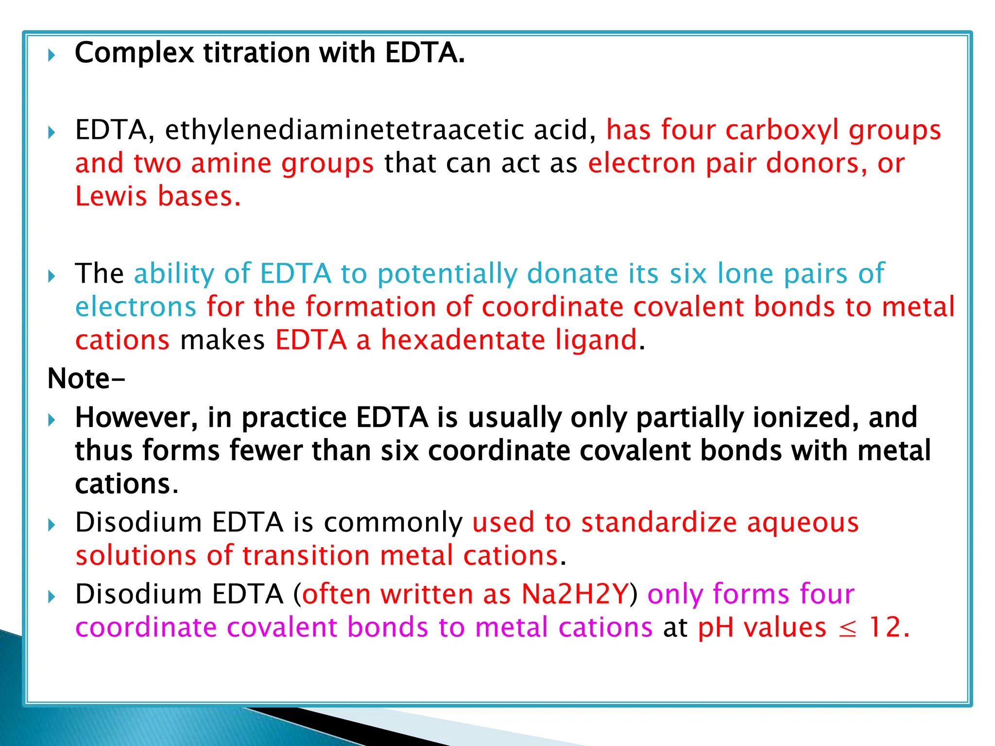 Compexometric titration/Chelatorphy titration/chelating titration | PPTX