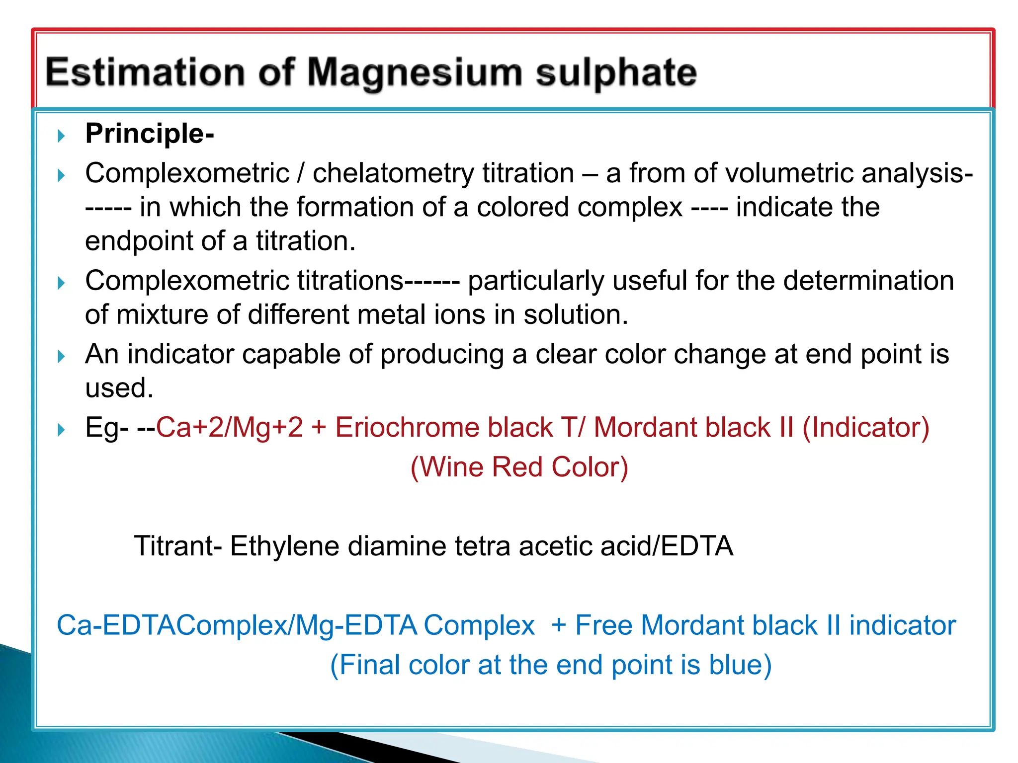 Compexometric titration/Chelatorphy titration/chelating titration | PPTX