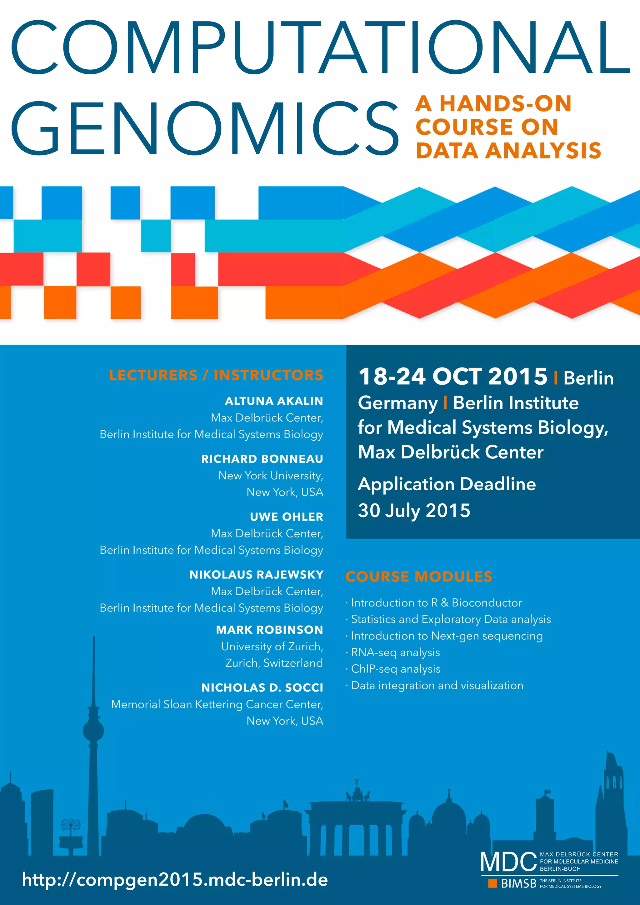 Computational genomics course poster 2015 (BIMSB/MDC-Berlin) | PDF