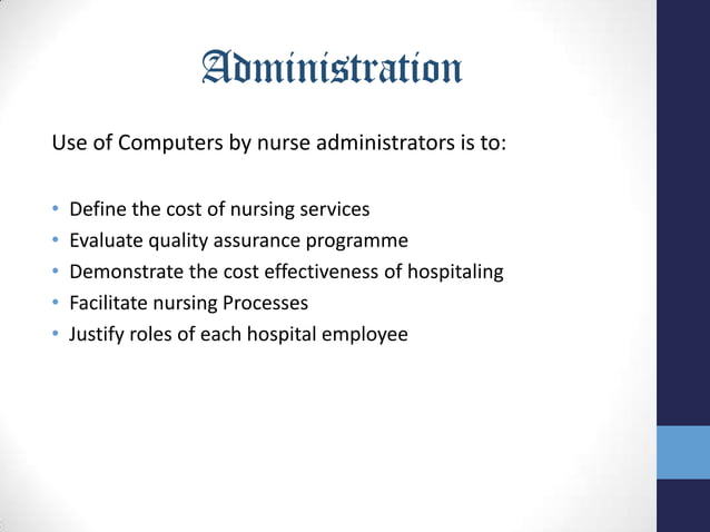 Use of Computers In Hospitals | PPTX