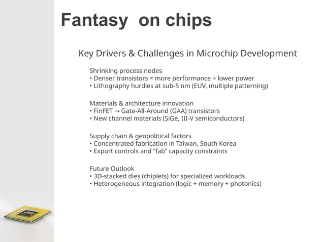 Microchip Evolution: Trends & Challenges | PPT