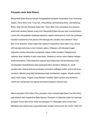Baba Nyonya Report | PDF