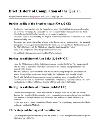 Compilation of the qur'an | PDF