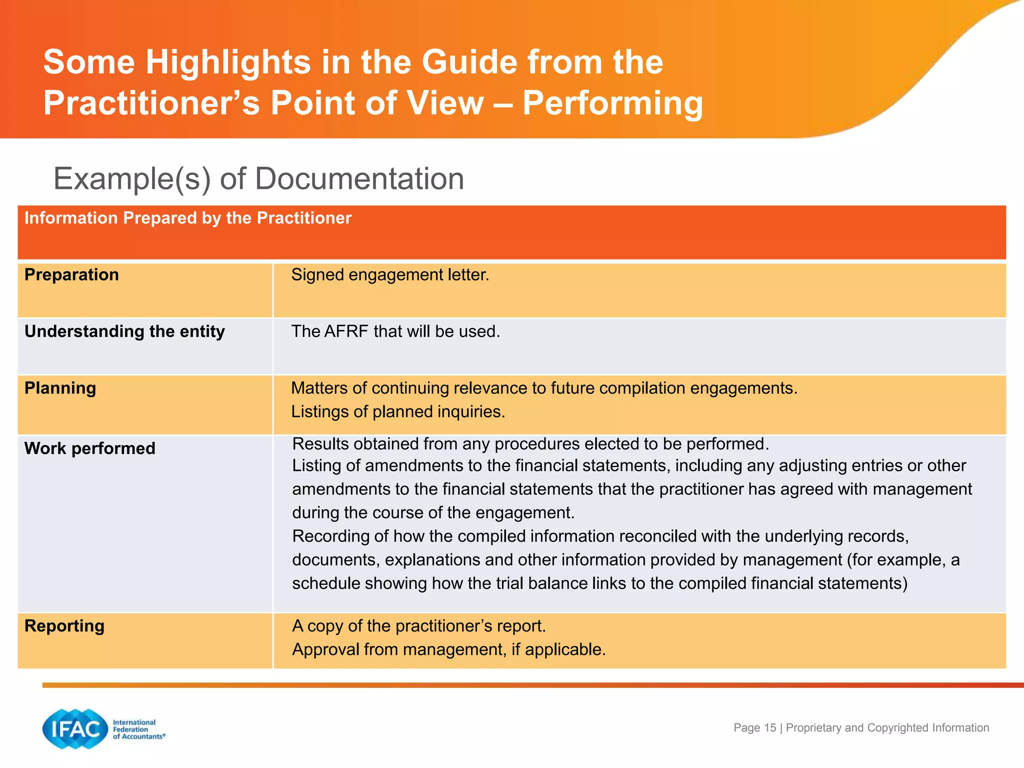 IFAC Guide to Compilation Engagements | PPTX