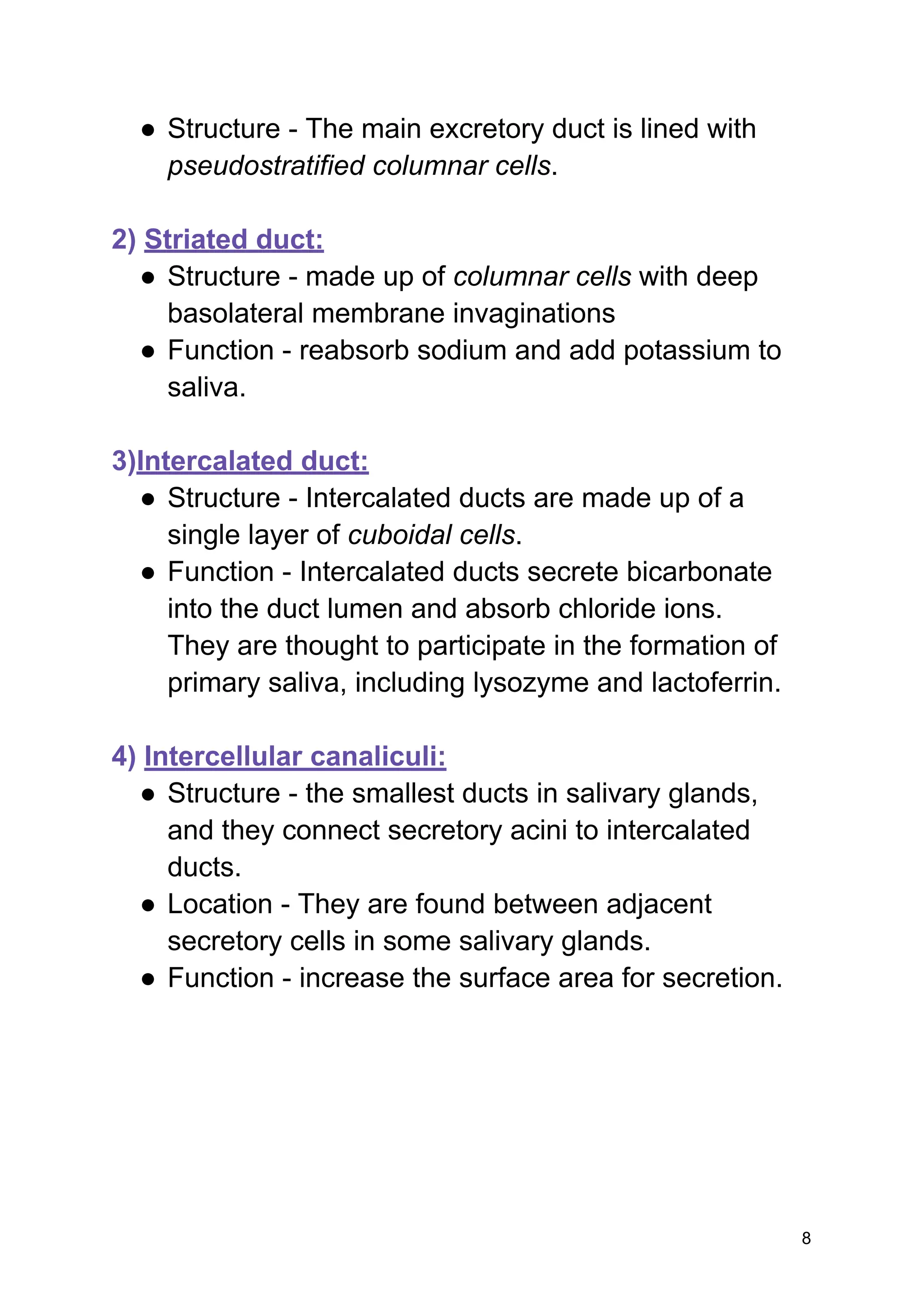 Salivary glands: Introduction, Types of salivary glands, Structure and ...
