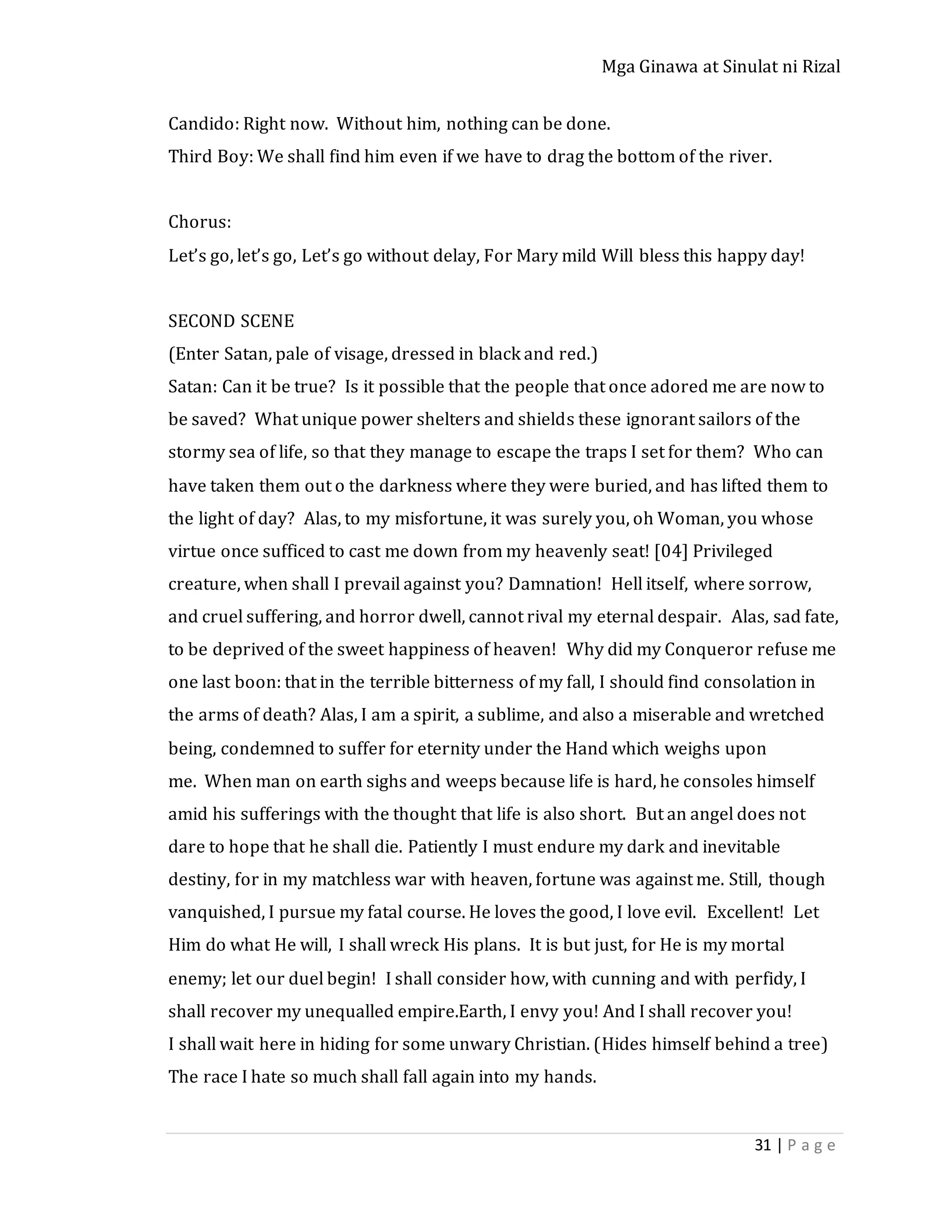 Compilation of Literary Works of Rizal with Interpretation | DOCX