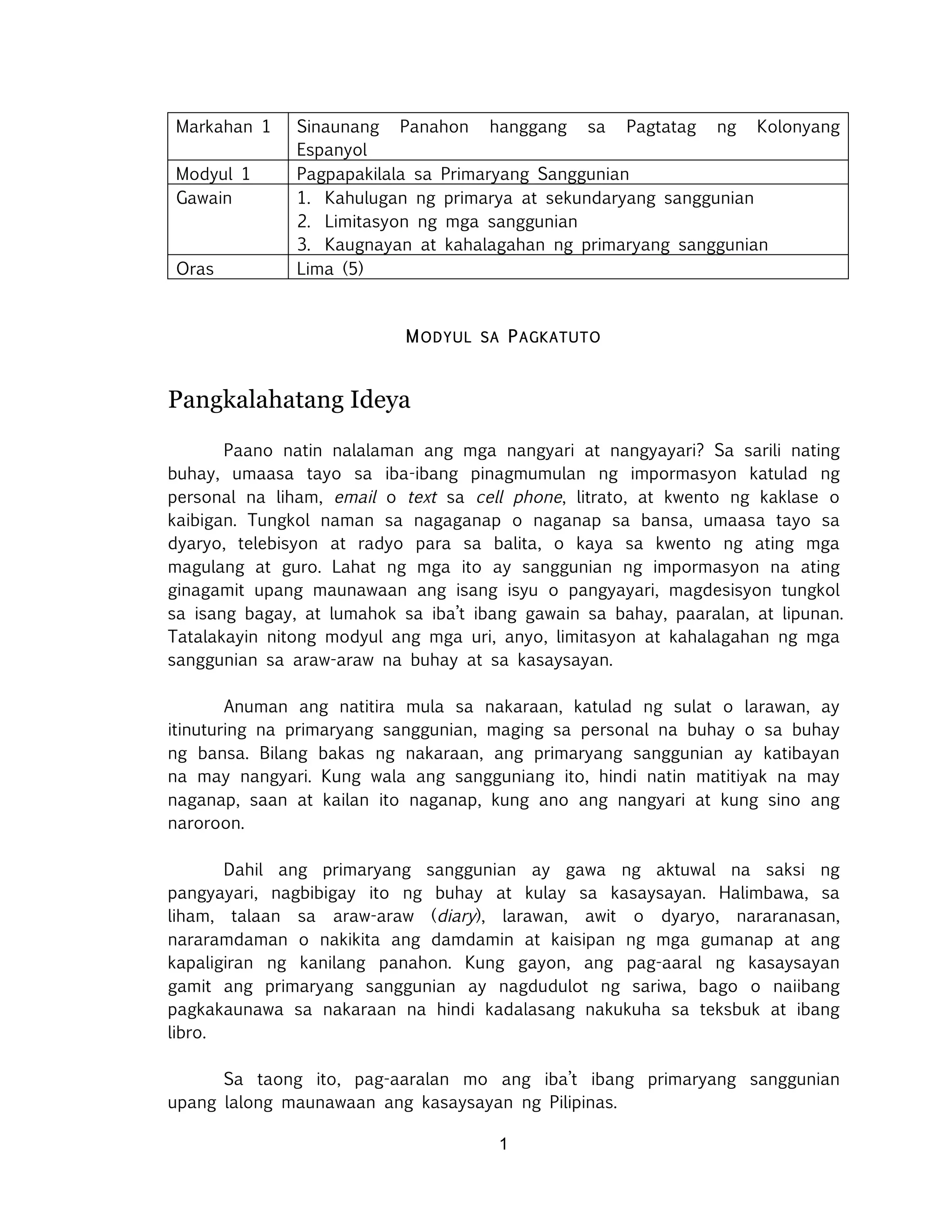Compilation of Learning Modules for Grade 7 Education System of the ...