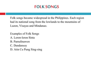 Compilation Of Philippine literature during Pre-Spanish and Spanish ...