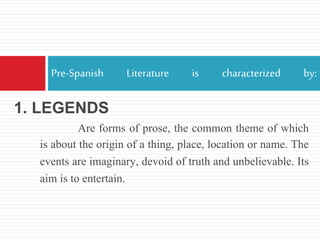 Compilation Of Philippine literature during Pre-Spanish and Spanish ...