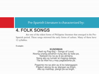 Compilation Of Philippine literature during Pre-Spanish and Spanish ...