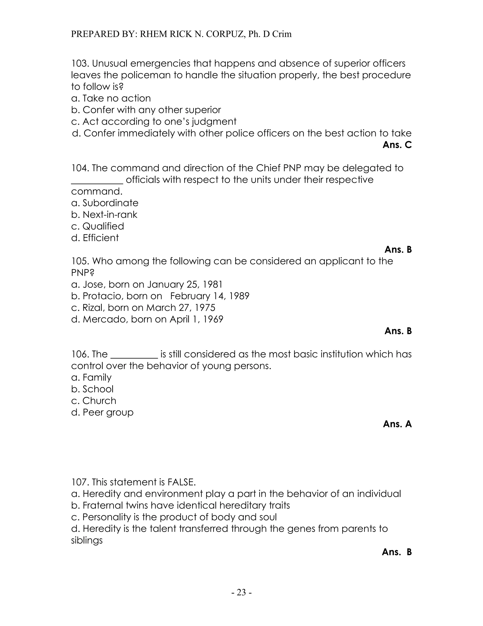 Compilation of previous board examination questions | DOCX