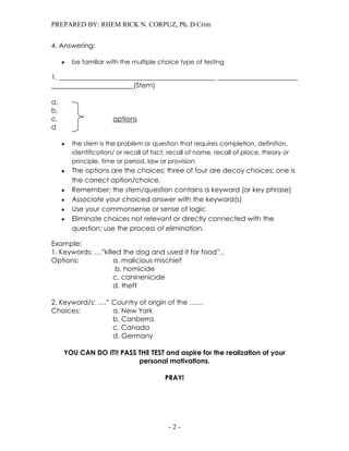 Compilation of previous board examination questions | DOCX