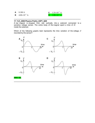 J2 Physics 2008 prelim electromagnetic induction (questions + ans for ...