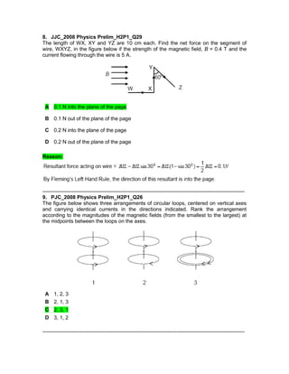 Compilation of questions on electromagnetism (questions only + ans for ...