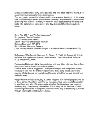 Compilation tracks | DOC