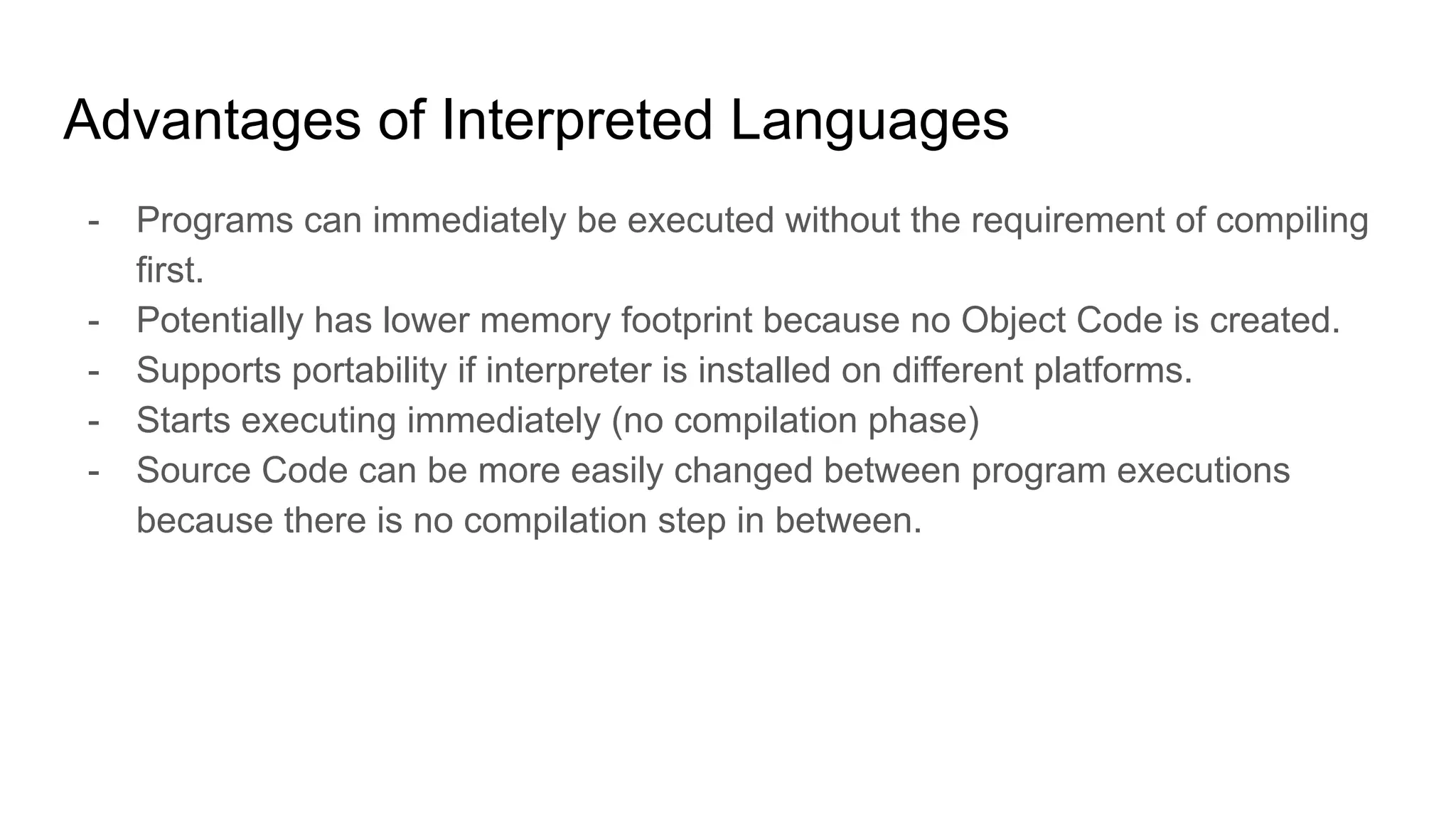 Compilation v. interpretation | PDF | Programming Languages | Computing