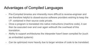 Compilation v. interpretation | PDF | Programming Languages | Computing