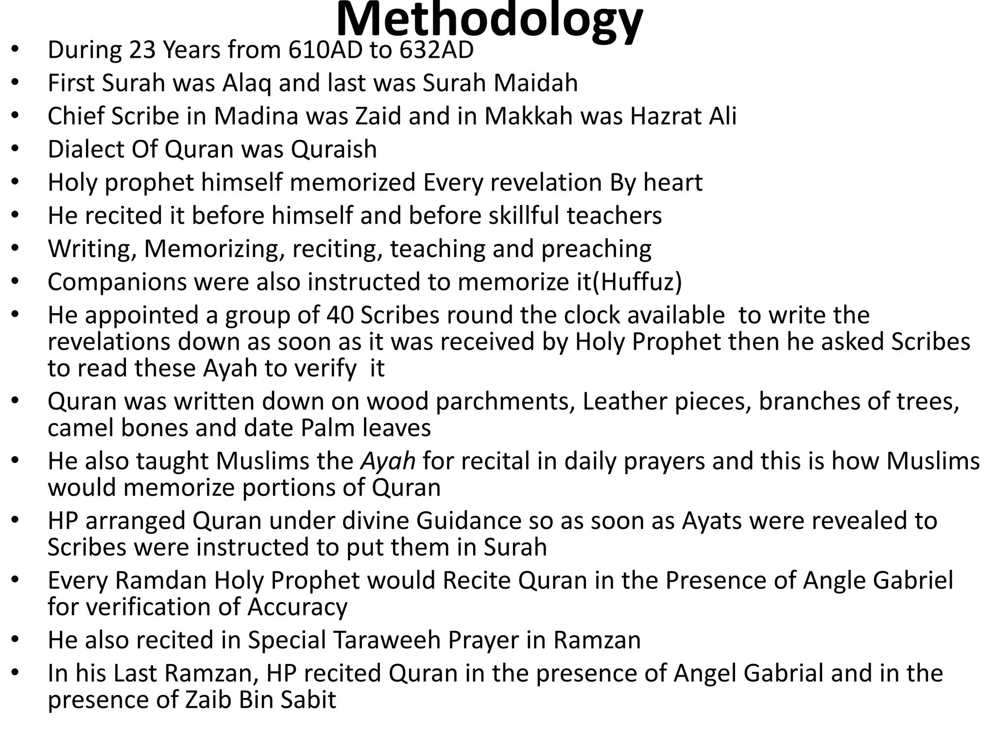 Compilatio of quran | PPTX