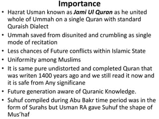 Compilatio of quran | PPTX
