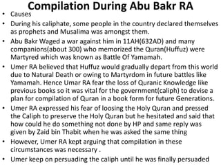 Compilatio of quran | PPTX
