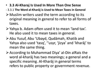 al kharaj in islamic land law | PPTX