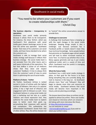 Airlines Social Media - Case Studies | PDF