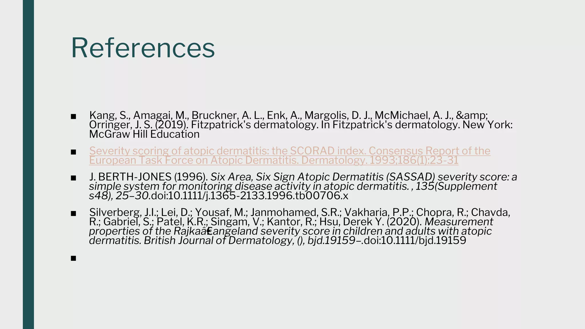 Compiled Scoring Systems in Dermatology_1650928171.pptx | Skin and Dermatology | Diseases and ...