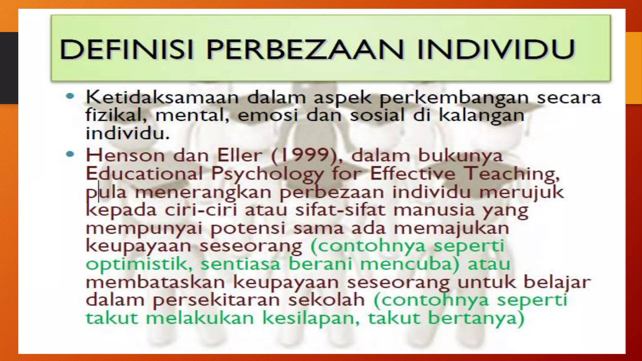 Compiled tajuk 3 perbezaan individu dan pembelajaran | PPTX