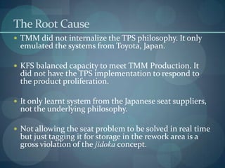 Toyota Motor Manufacturing Inc - Case Study | PPTX