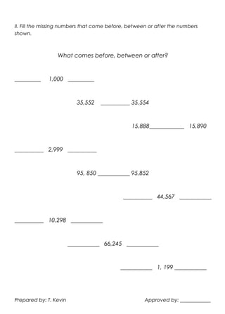 Compiled worksheets in math for kids | DOC