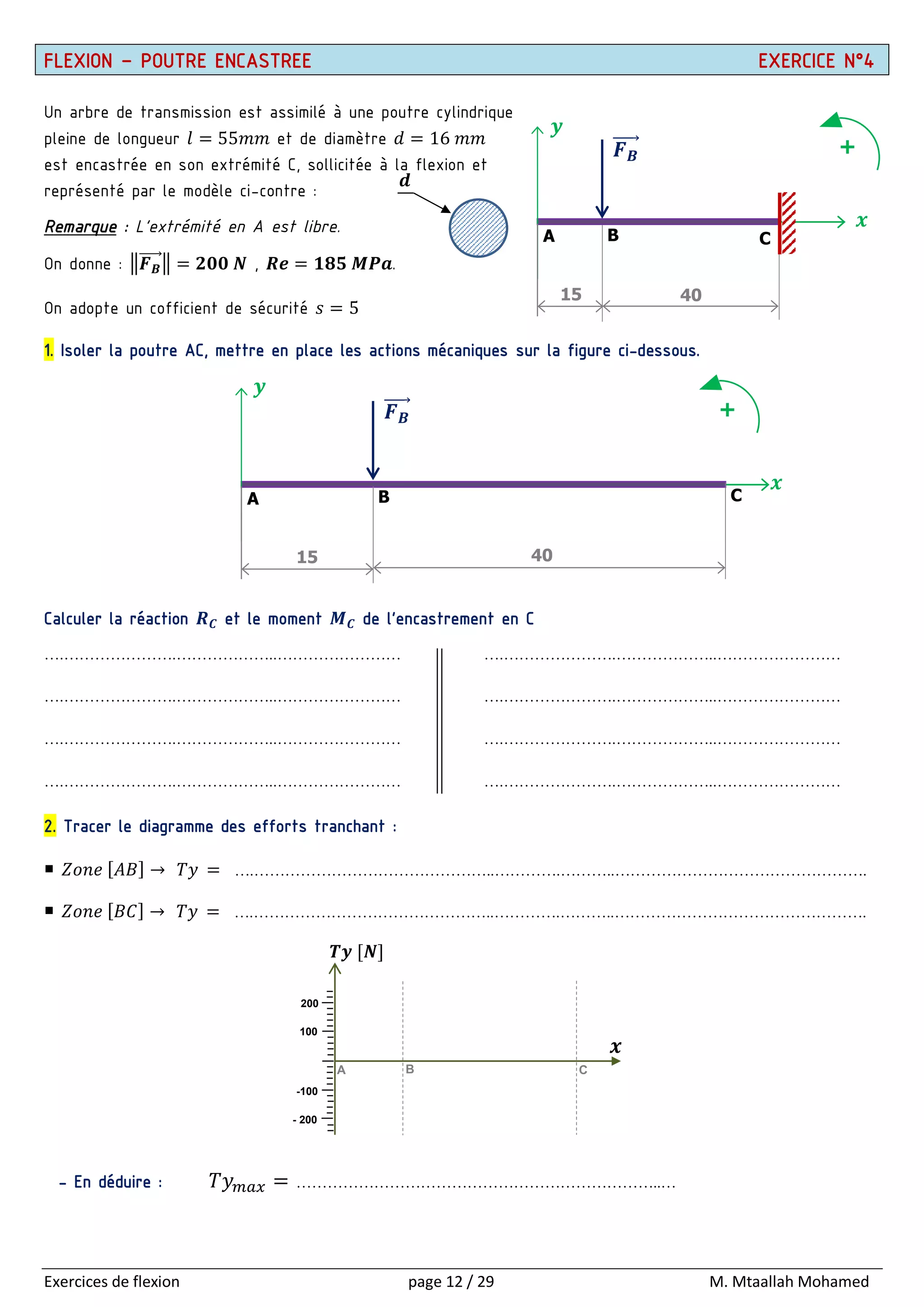 Exercices Flexion Plane Simple | PDF